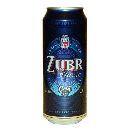 Пиво Zubr Classic 24 шт. цена 0,5 л 4920 руб., купить Зубр Классик в Москве, магазин Декантер