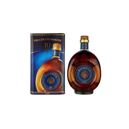 Бренди Vecchia Romagna Riserva 10 Years Old цена 0,7 л в коробке 2830 руб., купить Веккья ...